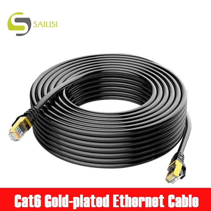 10M 20M 30M 40M 50M Cat6 Gold-plated Ethernet Cable internet Lan cable ...
