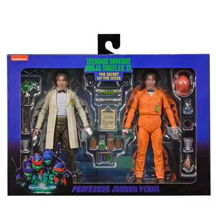 NECA Teenage Mutant Ninja Turtles Professor Jordon Perry Double Set 7 ...