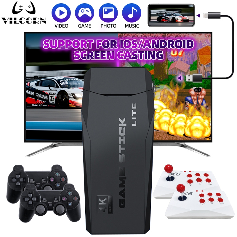 2024 New Game Stick 4K Retro Video Game Console 40000 Games For PS1/GBA ...
