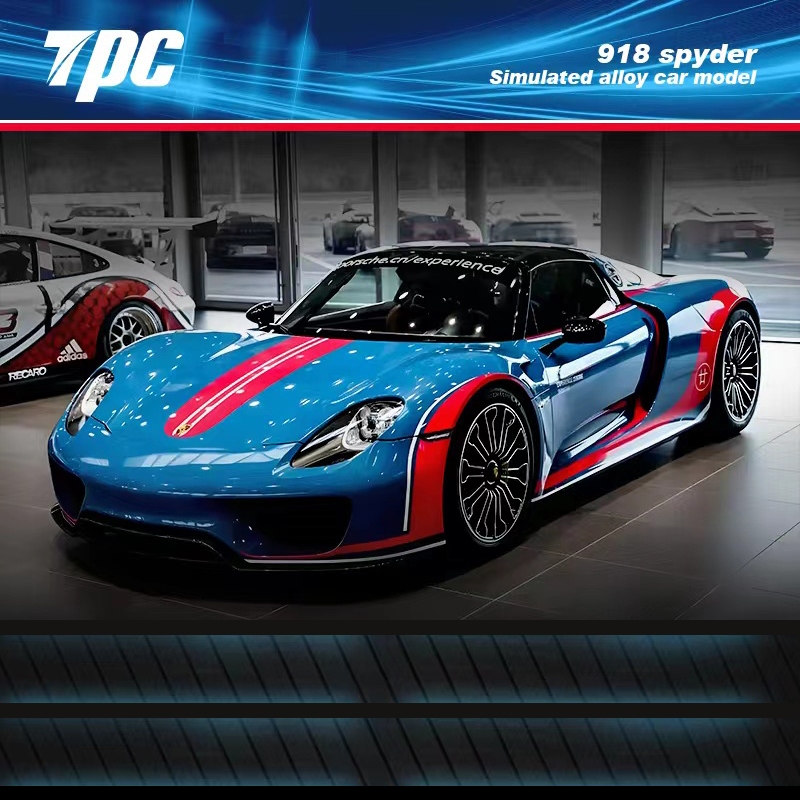 TPC 1:64 Model Car Porsche 918 Spyder Alloy Die-Cast Running Sport ...