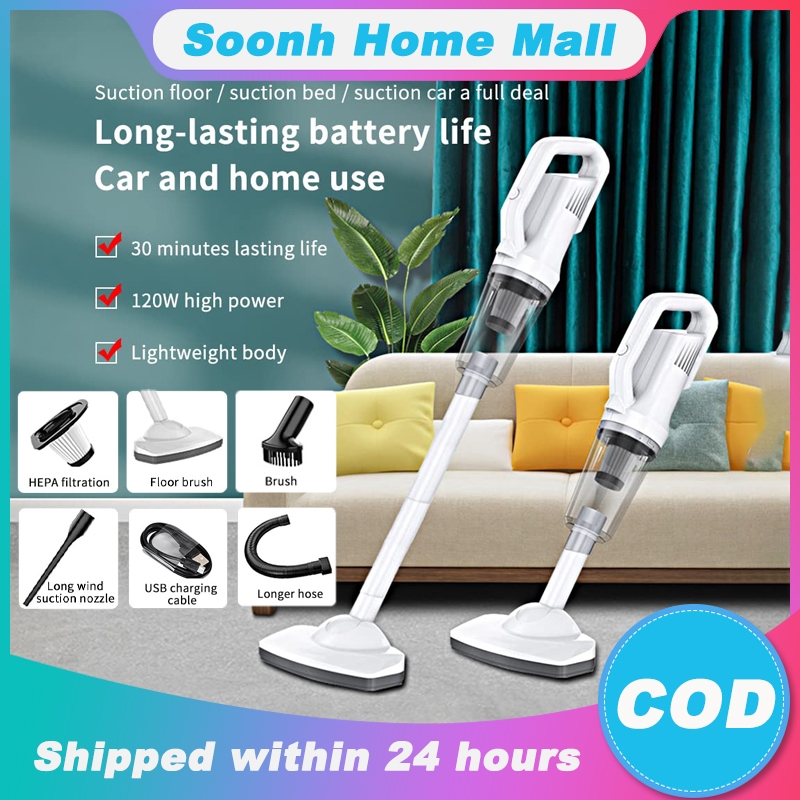 12000Pa Wireless Vacuum Cleaner Power Handheld Silent Cordless Vacuum ...