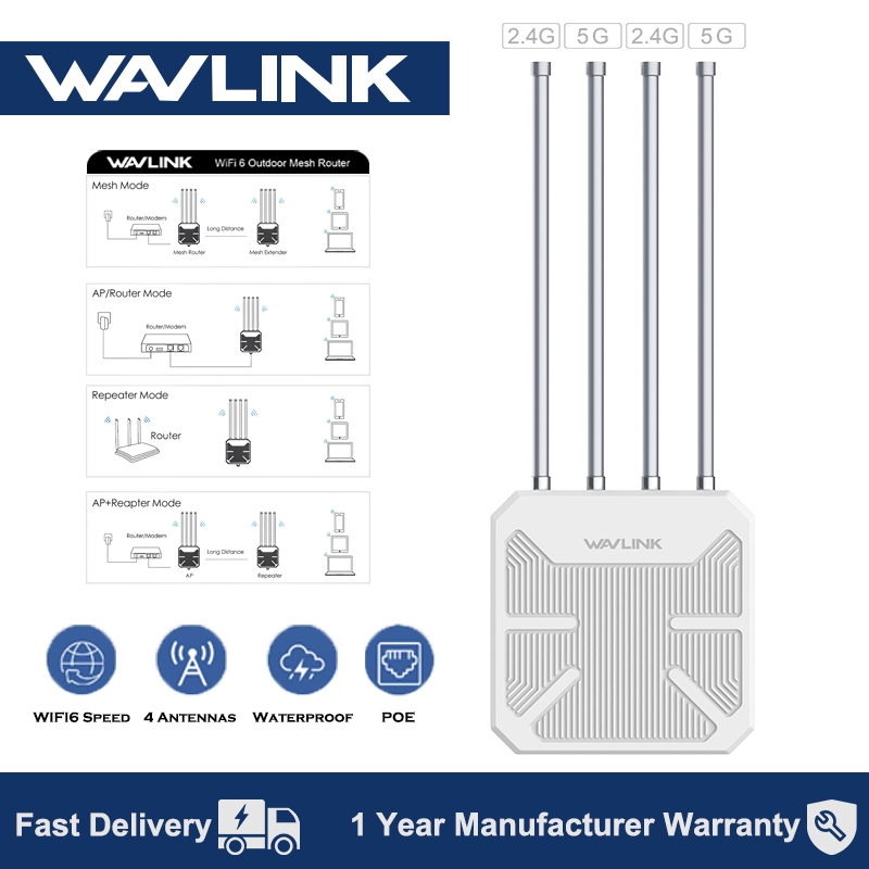 Wavlink AX1800 Access Point Outdoor For Piso Wifi Dual Band 2.4G+5G ...