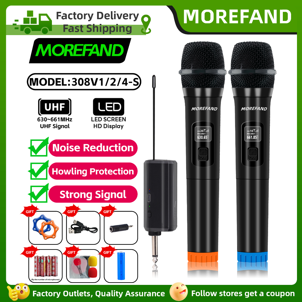 Wireless Microphone UHF charging microphone 1280mA rechargeable lithium ...