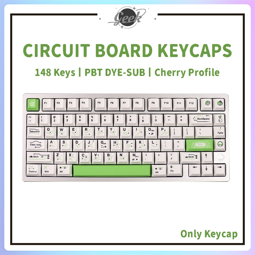 Circuit Board Keycaps PBT Dye-sub Cherry Profile Keycap Custom Keycaps ...