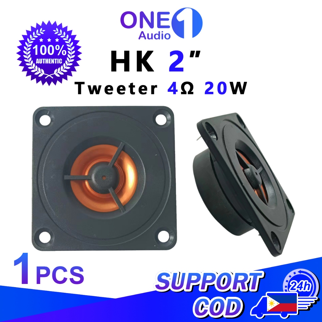 OneAudio HK 2-inch Tweeter Speaker 4 Ohms 20W Car Audio Black Orange ...