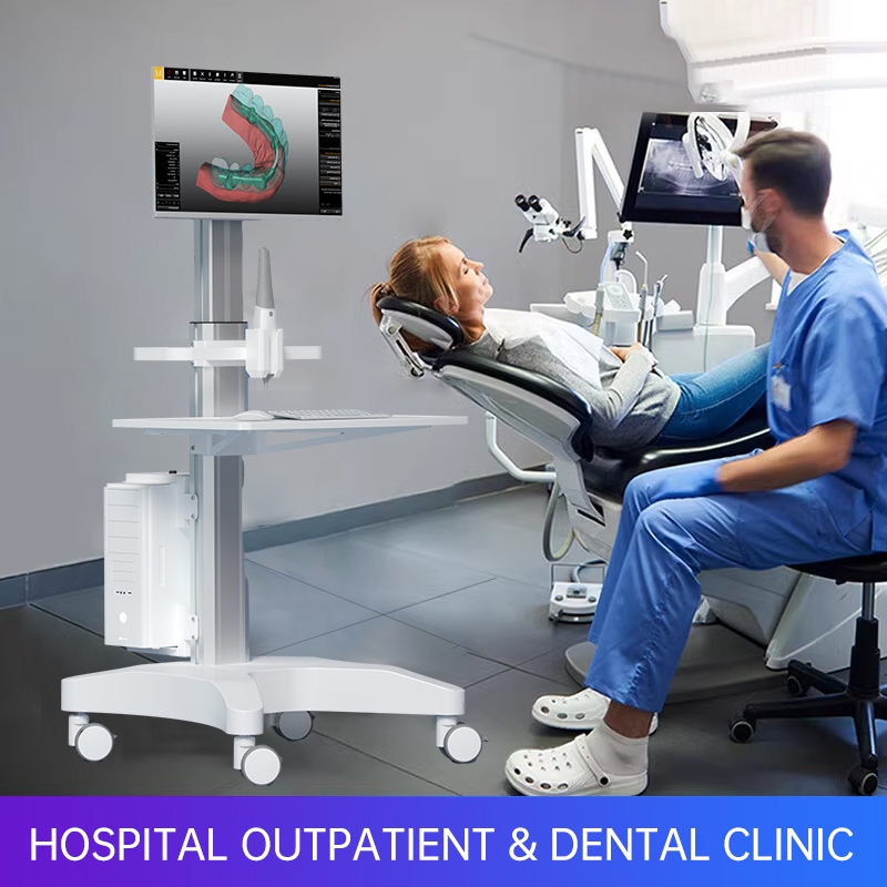 OC-1T Medical Trolley Computer Cart with Steels Stand for Oral Scanner ...