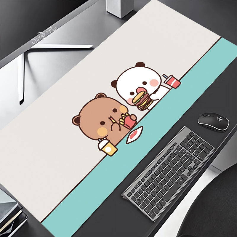 Panda Bear Hug Bubu Dudu Gaming Mouse Pad Mochi Mochi Peach Cat ...