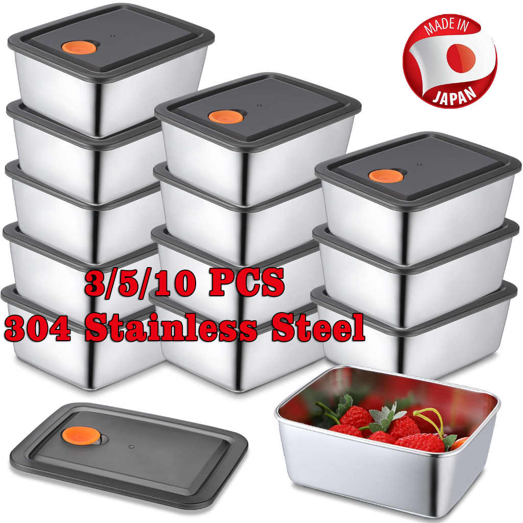 304 Stainless Steel Food Containers Stainless Steel Snack Containers ...
