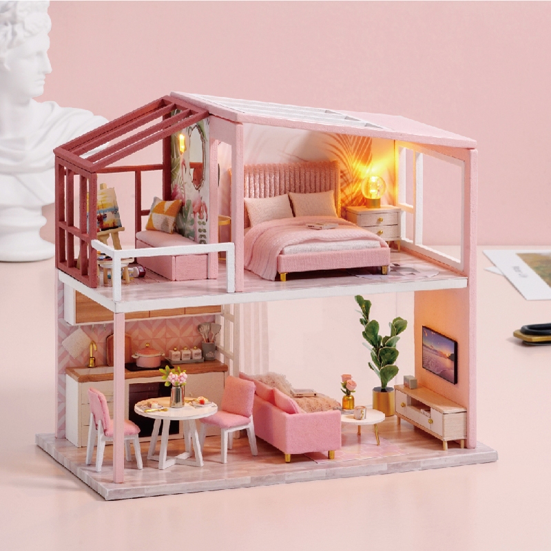 Cutebee Diy Dollhouse Miniature Kit with Furniture, Handcraft House Collectibles for Hobbies ...