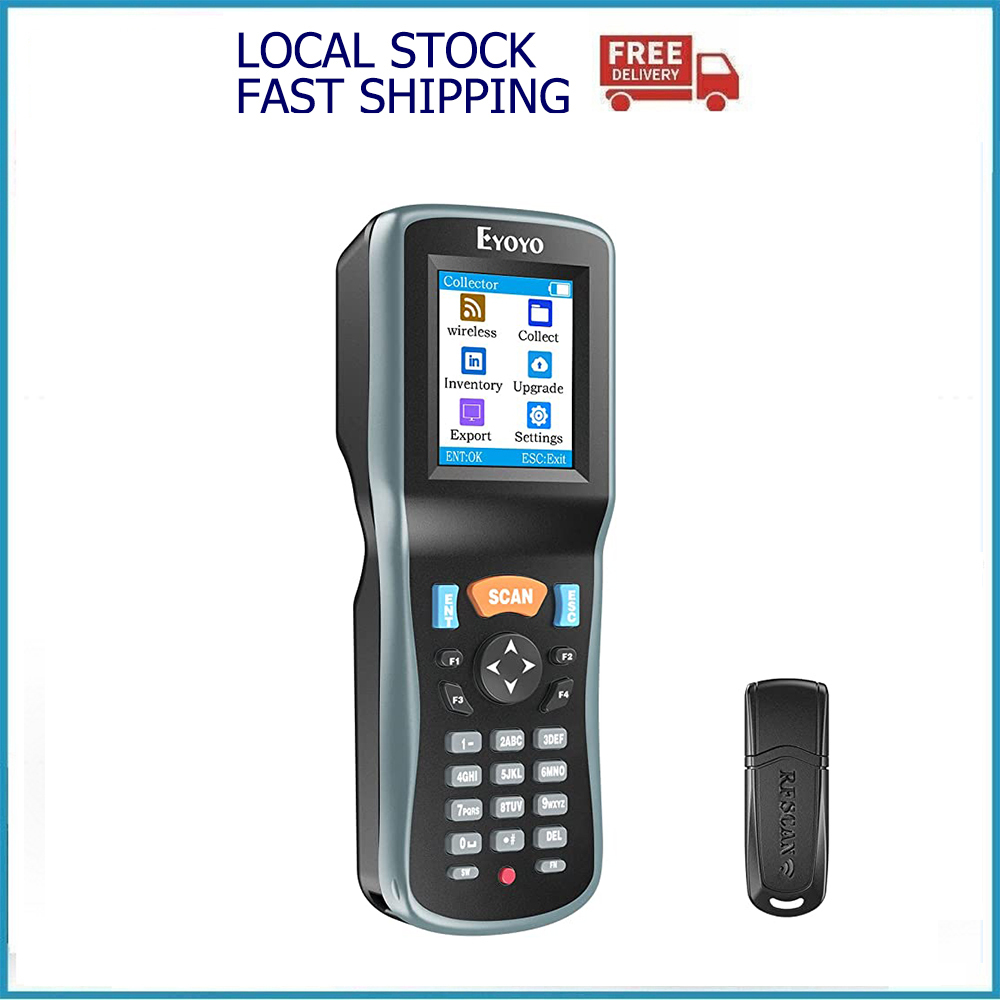 Eyoyo 1D 2D QR Wireless Barcode Scanner Reader Handheld Data Collector ...