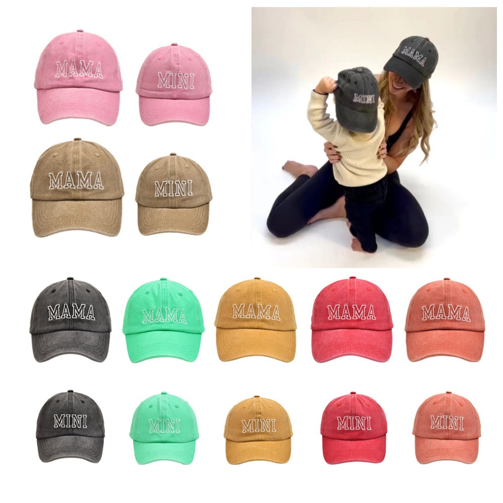 2 Pcs Parent-Child Baseball Hats Adjustable Mama and Mini Matching Caps ...