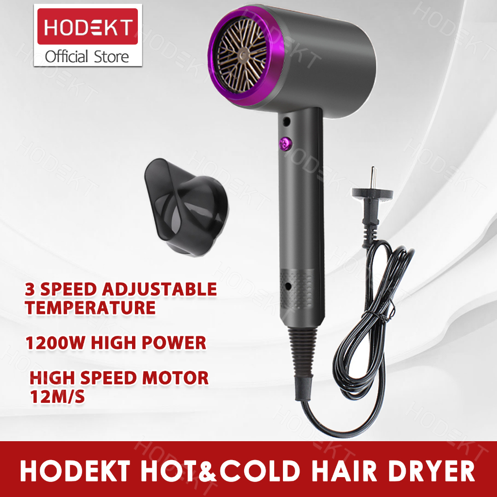 HODEKT Blower Hair Dryer 1200W High Power Hair Dryer Portable Hair ...