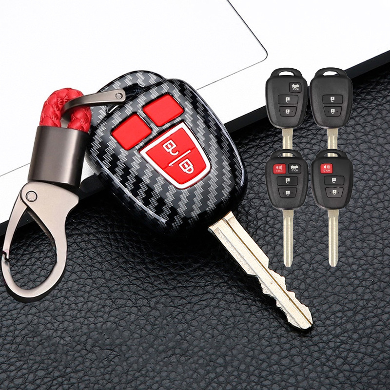 Carbon Fiber Car Remote Key Fob Shell Cover Case for Toyota Camry ...