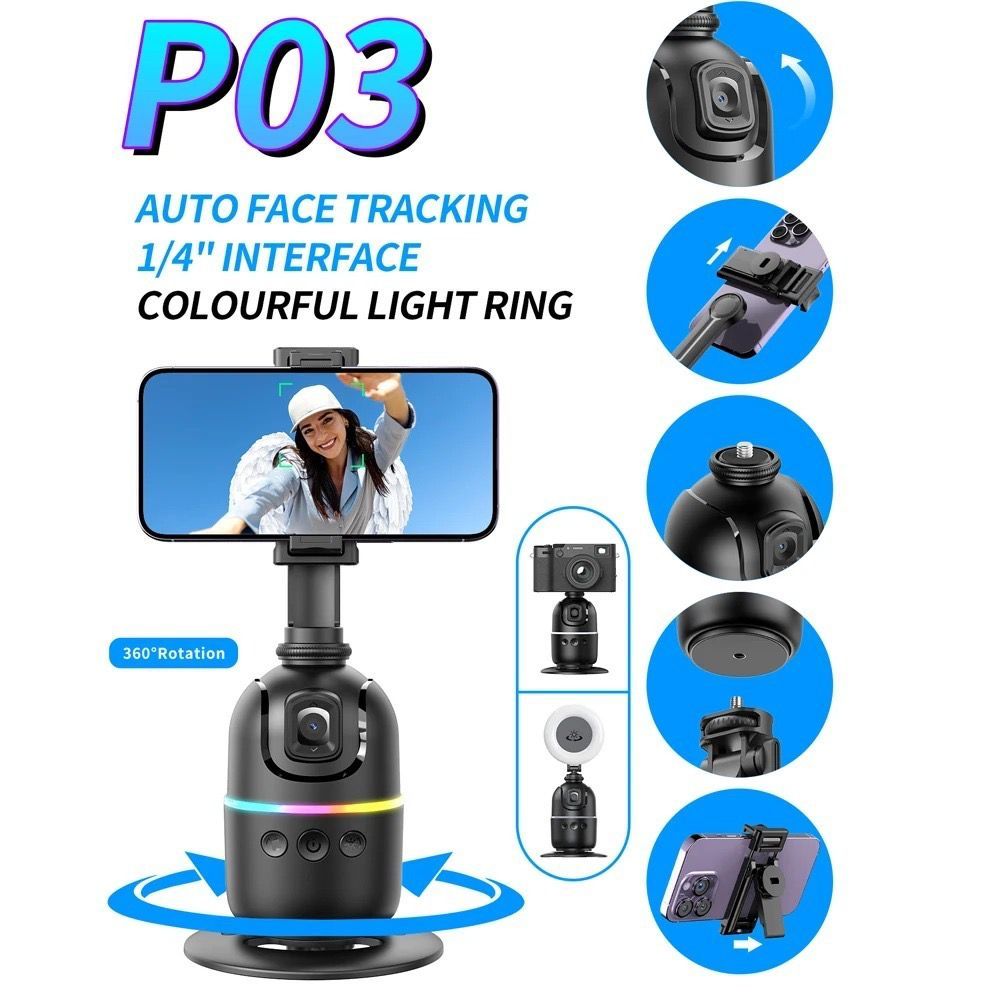 2025 AI Smart Gimbal 360° Auto Face Tracking Gimbal P03 All-in-one ...