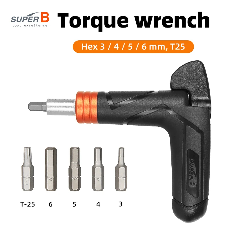Super B Bicycle Repair Tool Thumb Adjustable Torque Wrench 4 / 5 / 6 Nm ...