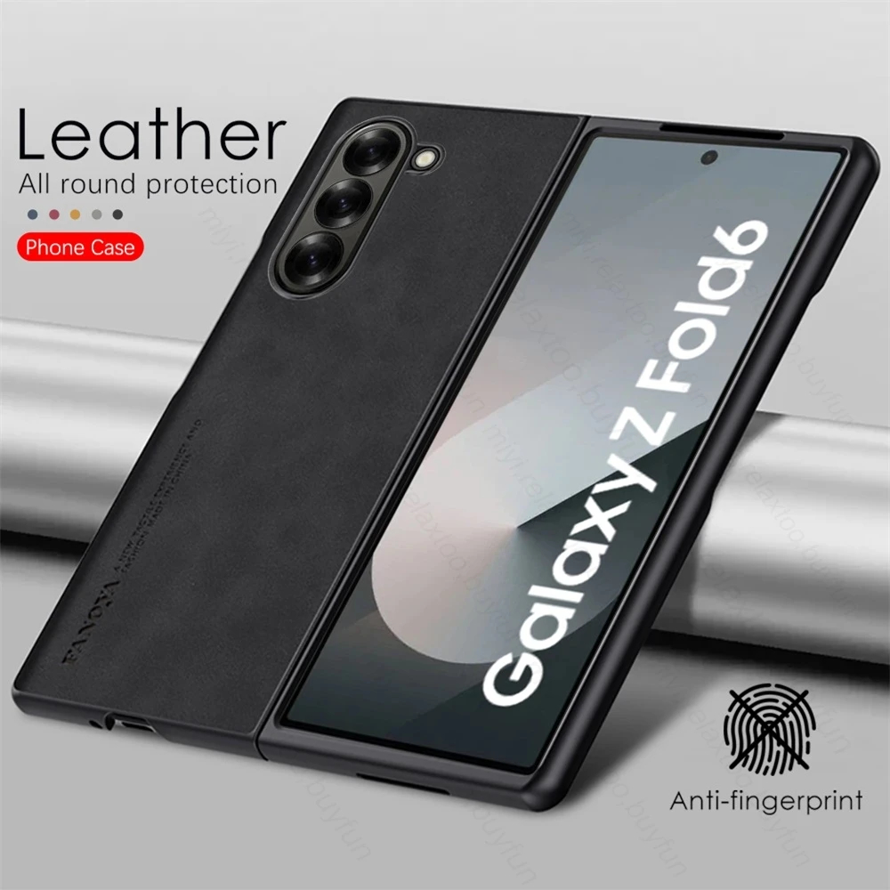Sheepskin Leather Case For Samsung Galaxy Z Fold6 5G 2024 Case TPU Soft ...