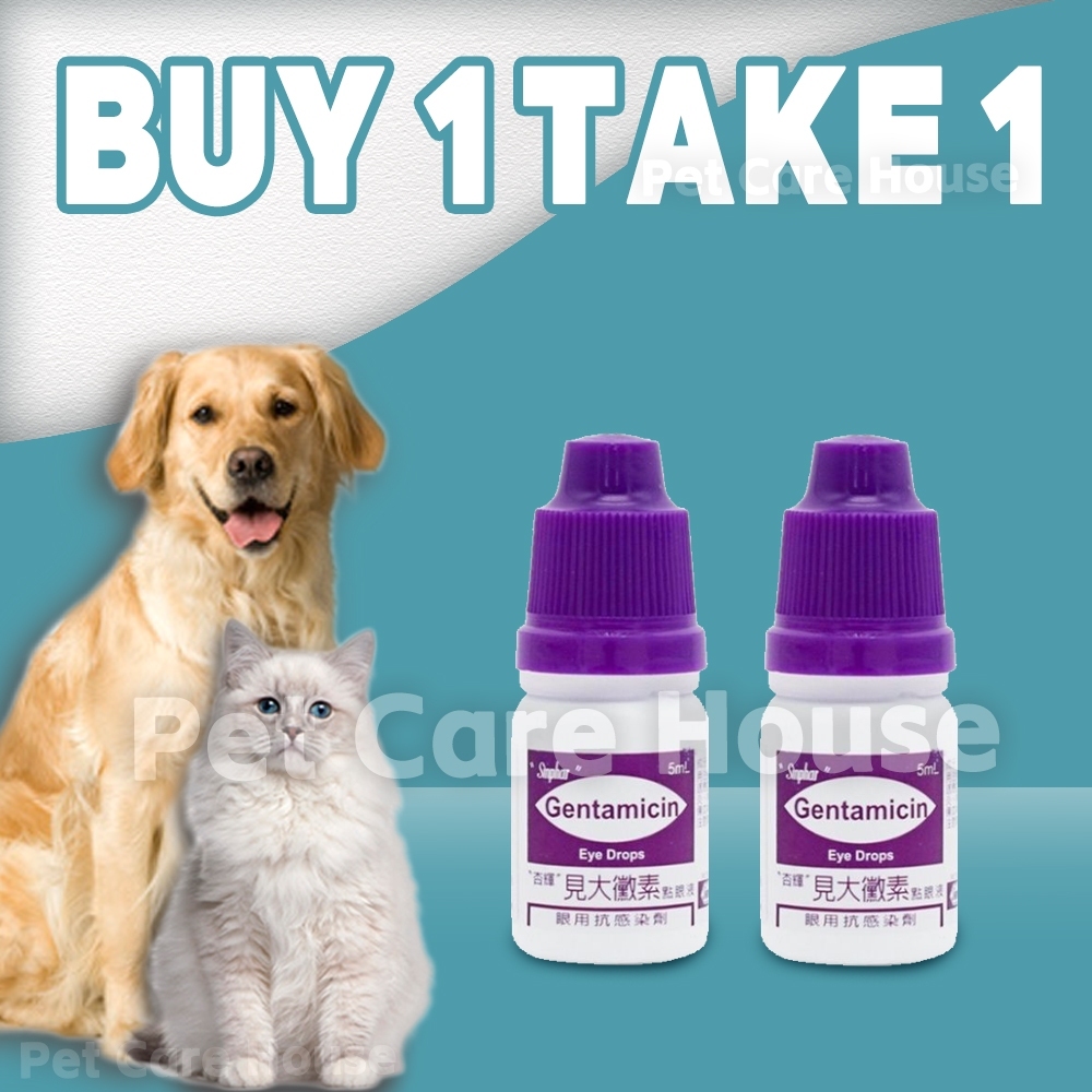 【Buy 1 take 1】Gentamicin Eye Drops for Pet Cat Dogs Eye Infection ...