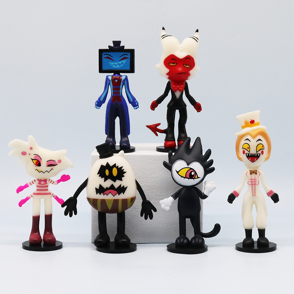 6Pcs/Set Anime Hazbin Hotel Alastor Clown Lucifer Charlie Morningstar ...