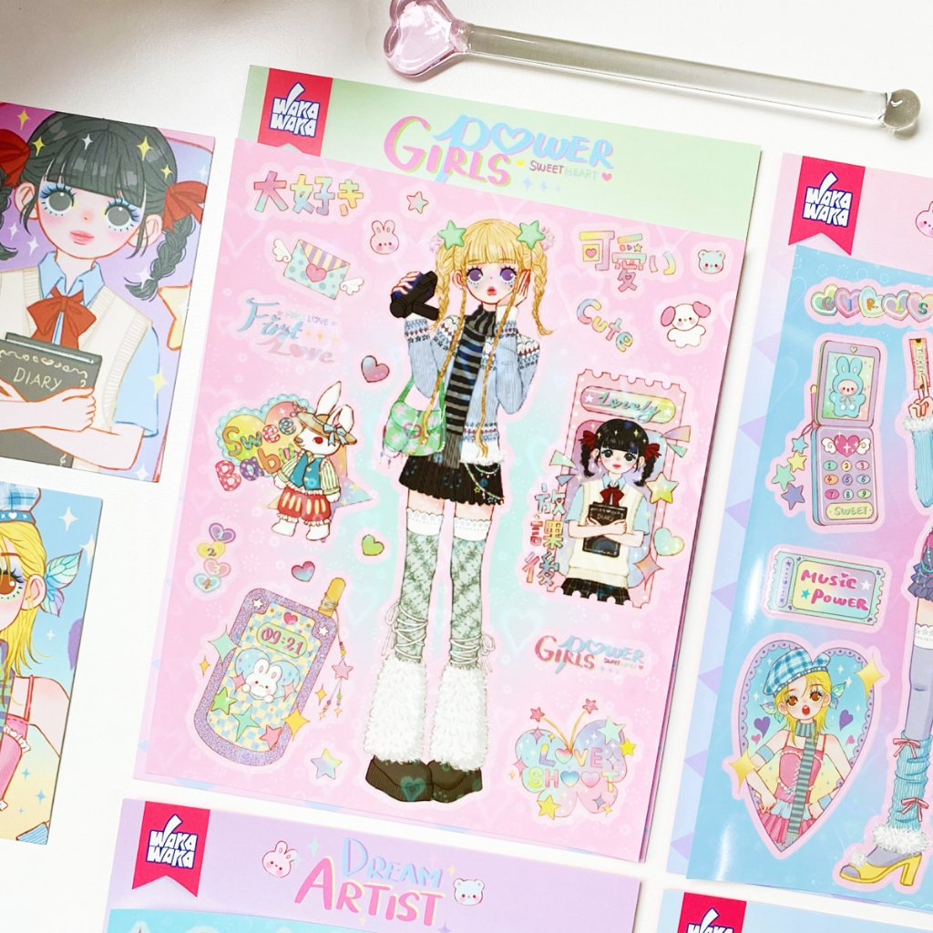 Character Stickers Korean Style Handbook Stickers Cute Creative ...