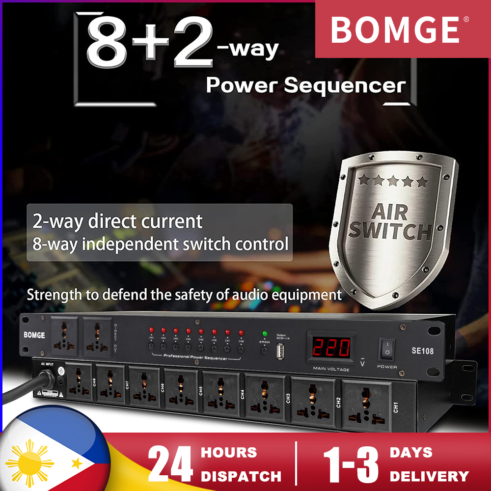 BOMGE 10 Outlet Power conditioner -8 Independent Switch Rack power ...