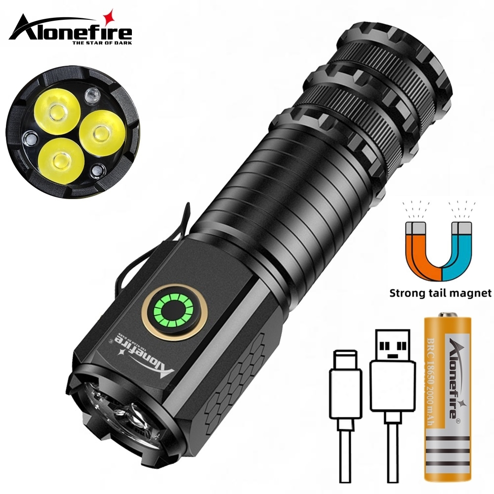 Alonefire Super Bright 3x P35 LED Flashlight Waterproof Multi ...