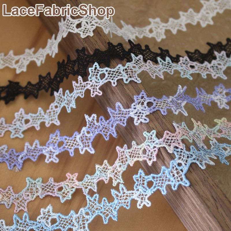 Polyester Lace Star Colorful Trimming 1 Yard Width 1.7 cm | Shopee ...