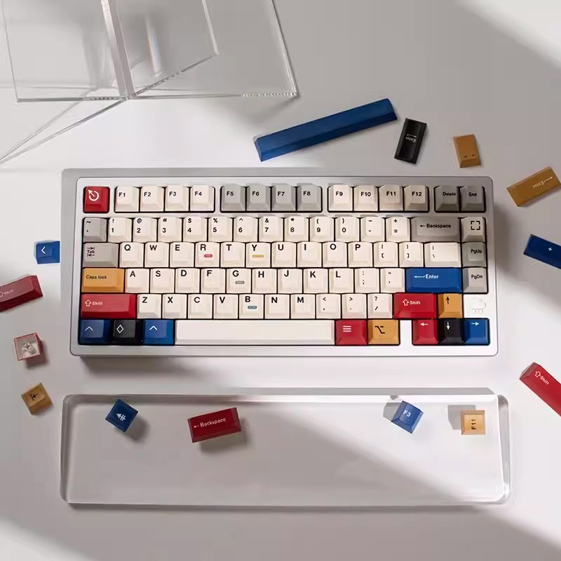 1 Set Retro 100 Keycap Cherry Profile Keycaps PBT Dye Sublimation Key ...