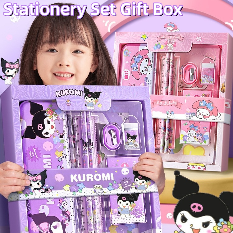 Sanrio stationery set with gift box student prizes cute cartoon kuromi ...