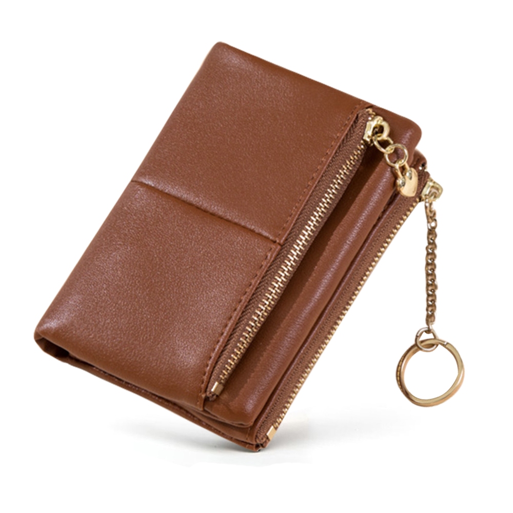YILIA C71 New Women Double Zipper Small Wallet PU leather Coin Purse ...