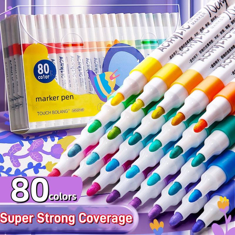 12/48/60/80 Colors DIY Acrylic Marker Pen Set COLOR MARKER Marker Set ...
