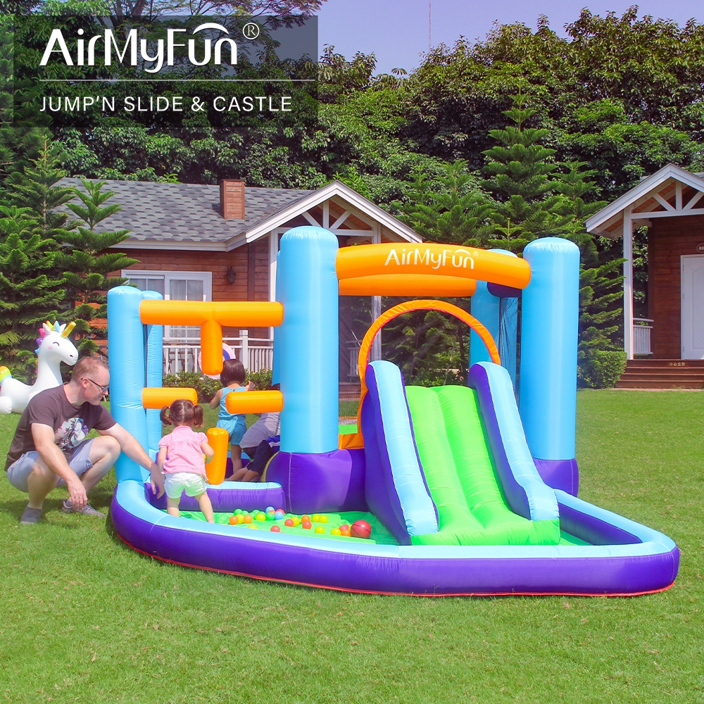 【FAST SHIP】Outdoor Playground For Kids Inflatable Castle Slide Bounce ...