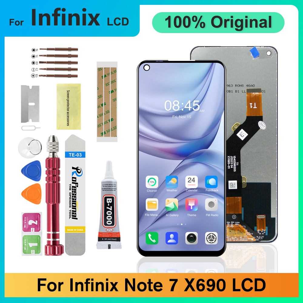 For Infinix Note 7 X690 LCD Note 7 lite X656 Display Screen Touch ...
