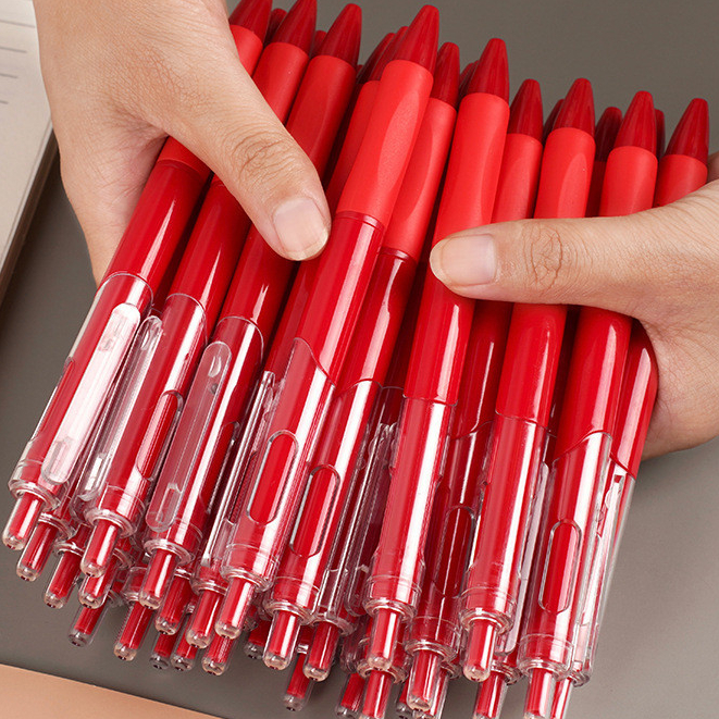 10pcs Red Pen st Pen Tip Teacher Approved Homework Dedicated Red Gel ...