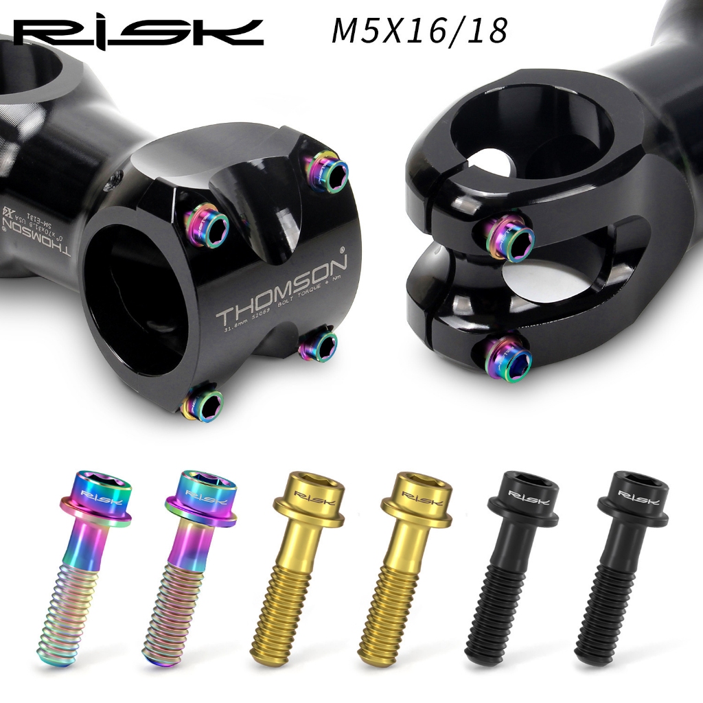 RISK Bicycle Titanium Alloy Bolts Mountain Road Bike Fixed Handlebar ...