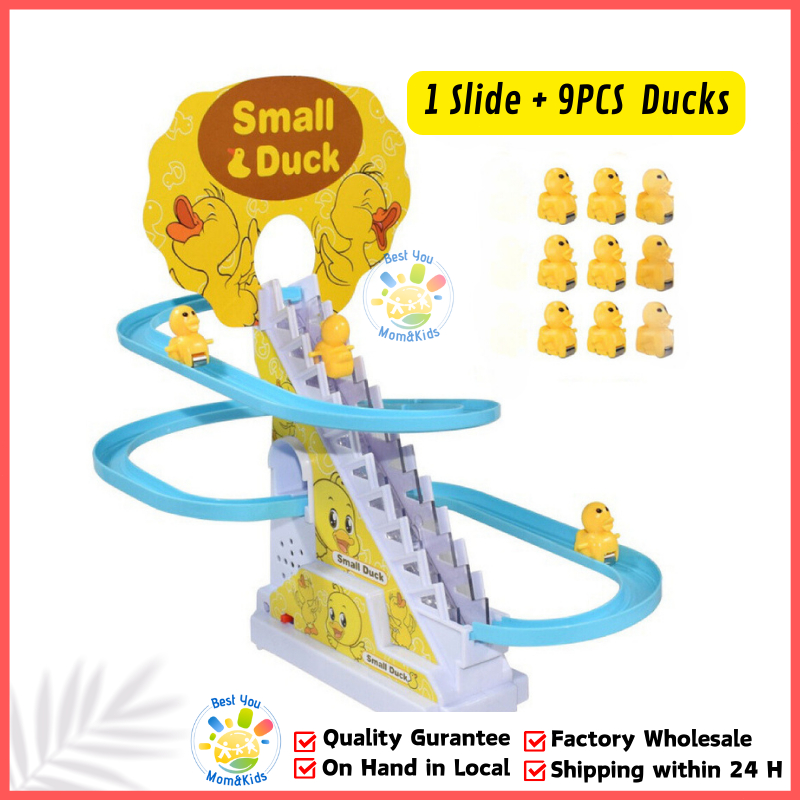 Yellow Duck Slide Toy Set Electronic Educational Toy Funny Duck ...