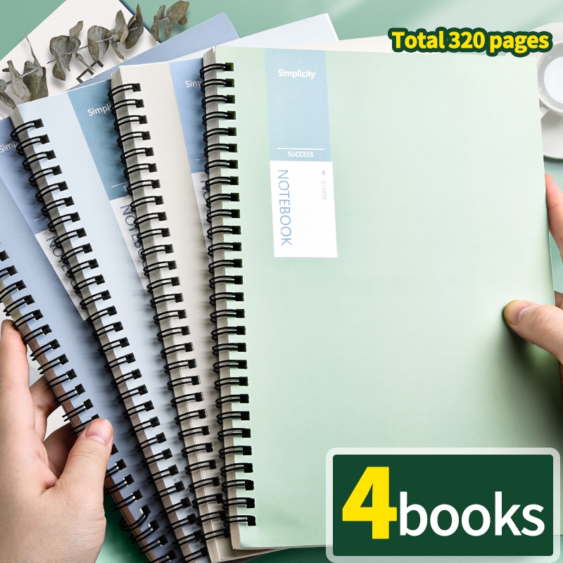 A5 /B5 Spring Spiral Notebook Student Binder Line Notebook 40 Sheets ...