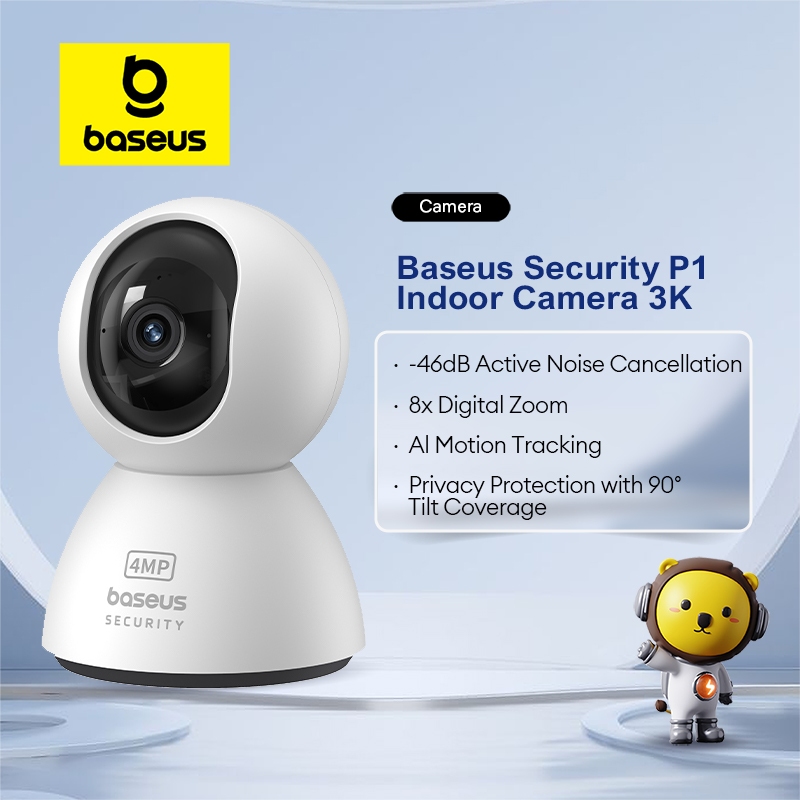 Baseus Smart Camera Security P1 Series Indoor 3K CCTV 360° Indoor IP ...