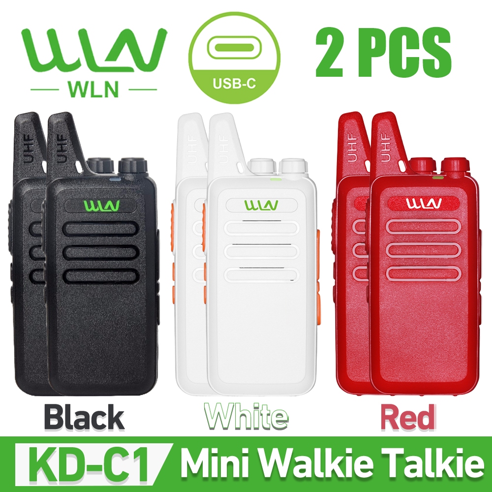 WLN KD-C1 5W Mini Pocket Size Portable Set of 2 Two-Way Radio UHF C ...