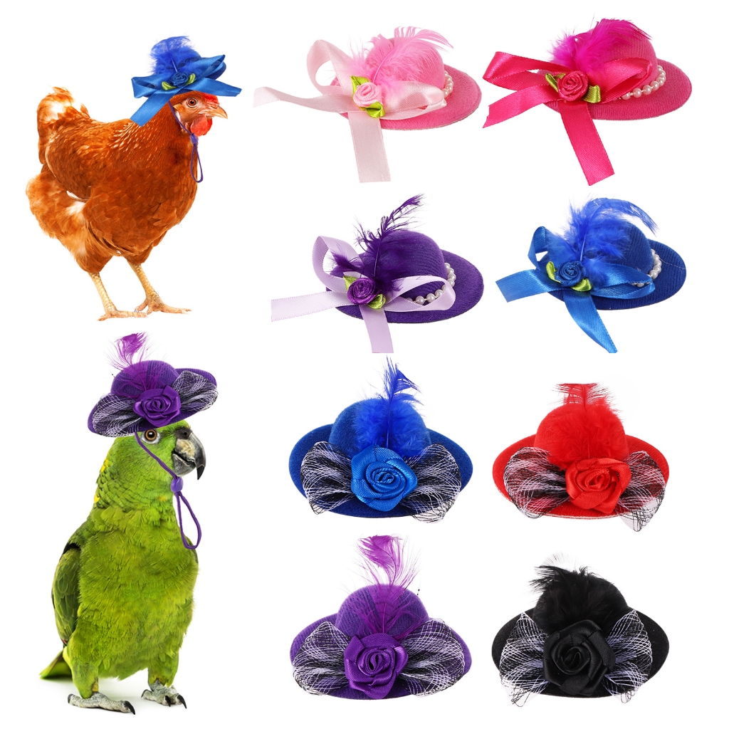 Chicken Hats Funny Chicken Accessories Feather Top Hat Duck Stylish ...