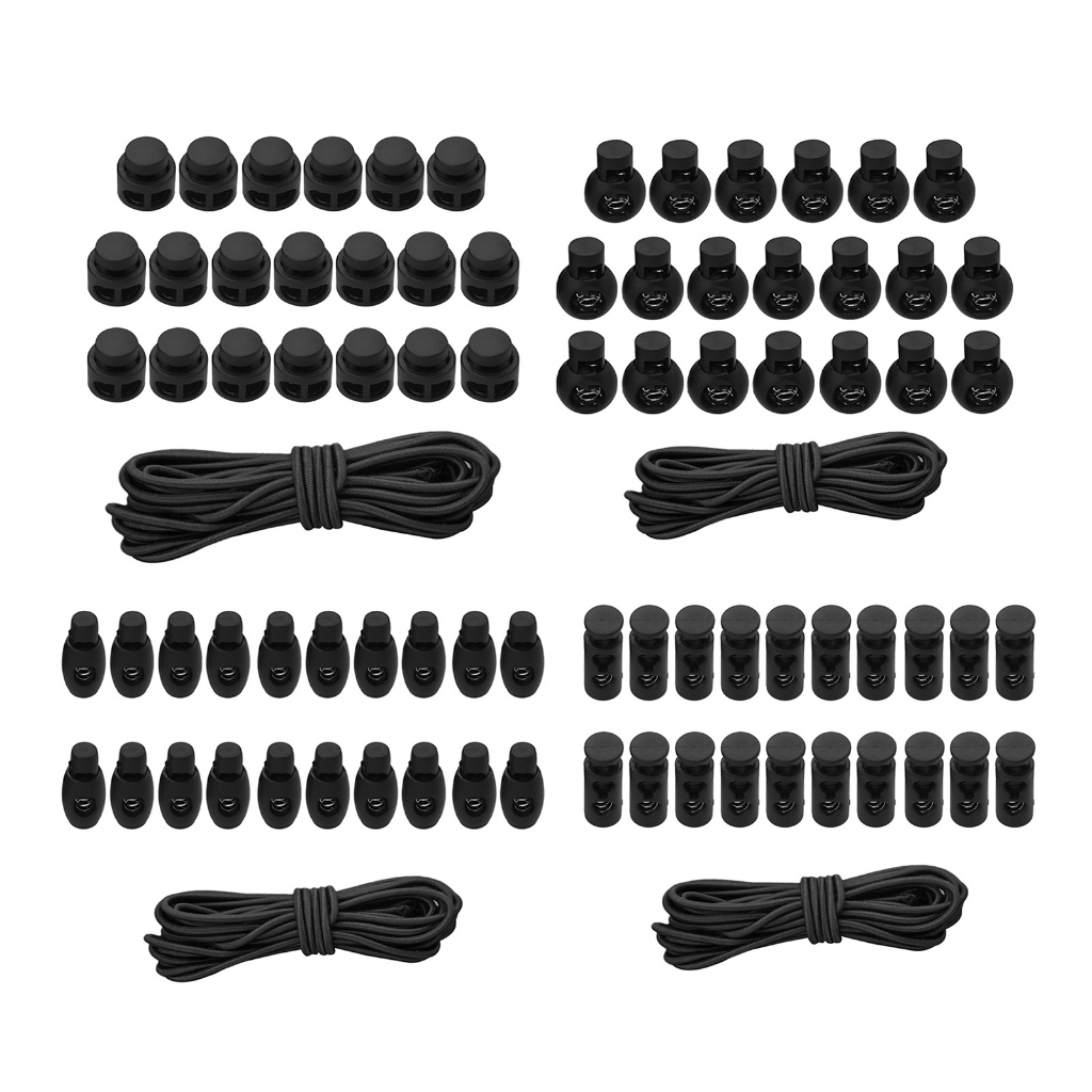 20 pcs Cord Locks Spring Toggle 9.84ft 2.5mm Stretch String for ...