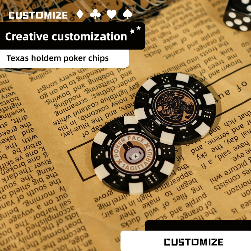 Gifthing Customized Chips Texas Hold'em Poker Chips Crown Chips Game ...