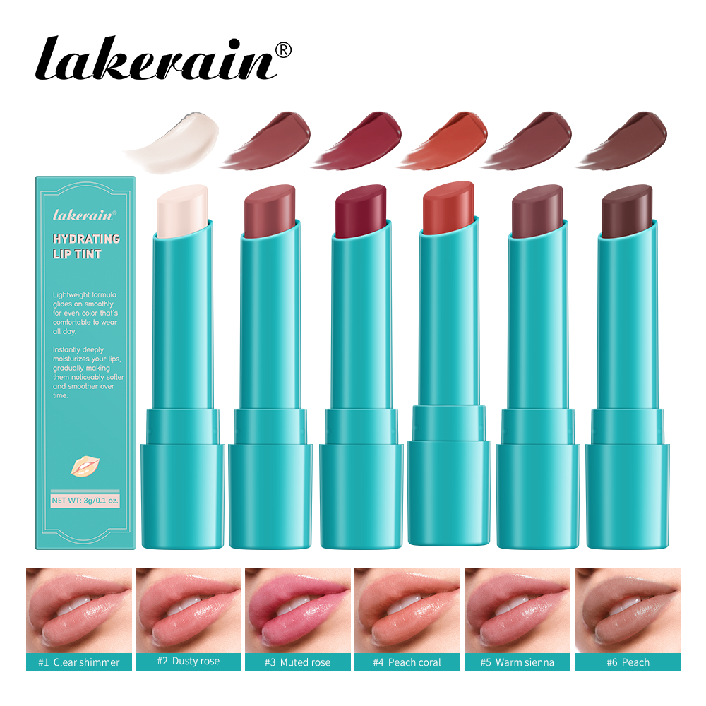 Lakerain 24-Hour Hydrating Vegan Tinted Lip Balm Long-Lasting Smooth ...
