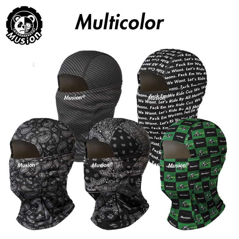 Musion Balaclava Tube Mask Motorcycle Fashion Print Face Mask Bandana ...