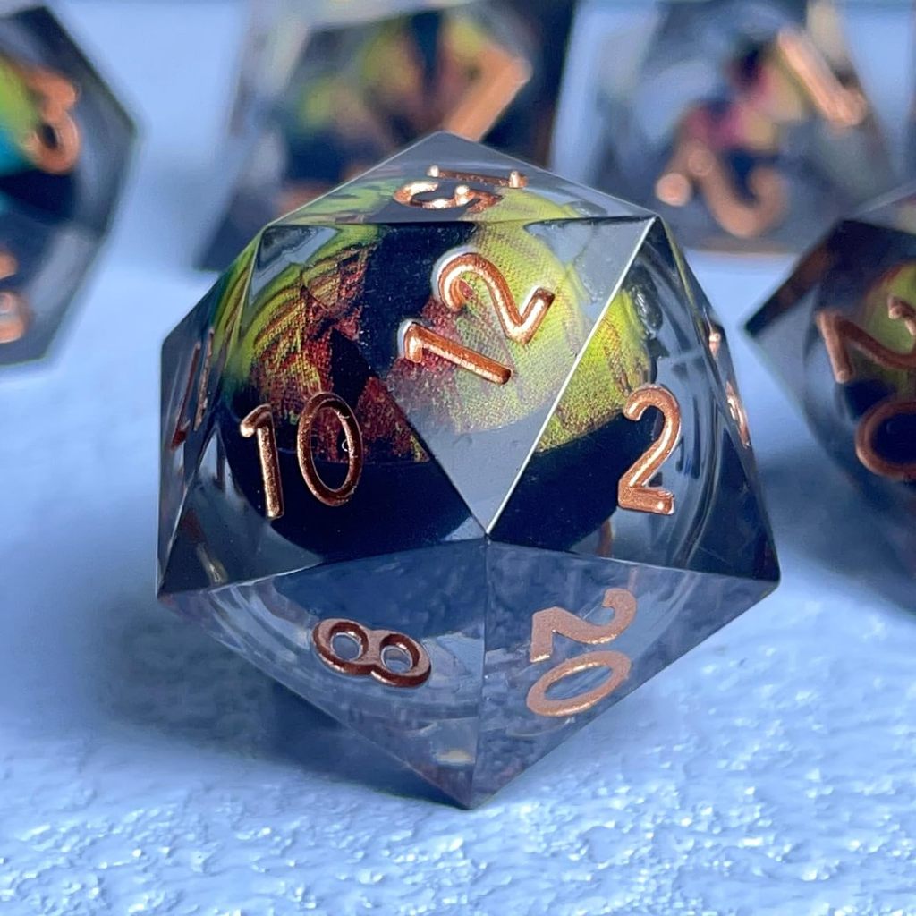 DND Dice Set Resin Spiked Dice Handmade Dungeons & Dragons Roleplaying ...