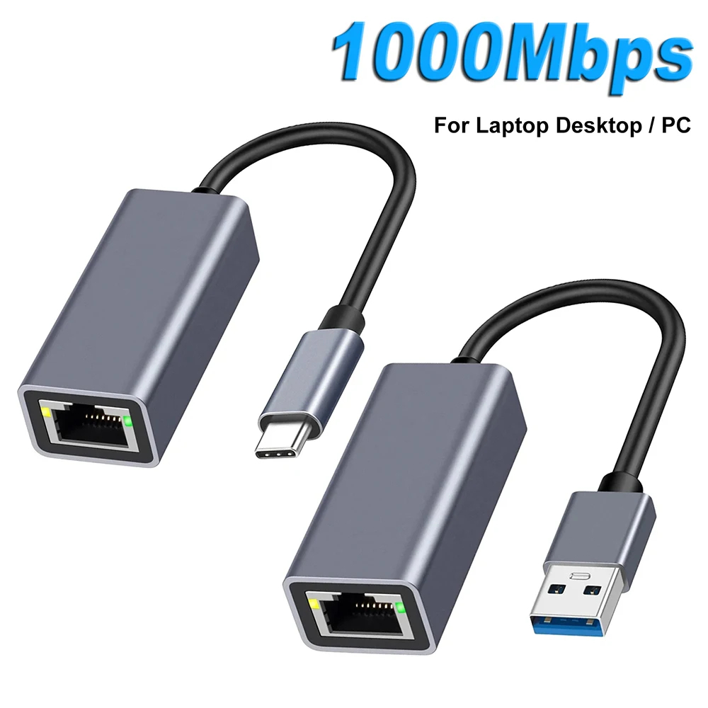 1000MbpsEthernet Adapter USB 3.0 Type C to RJ45 Network Card For ...