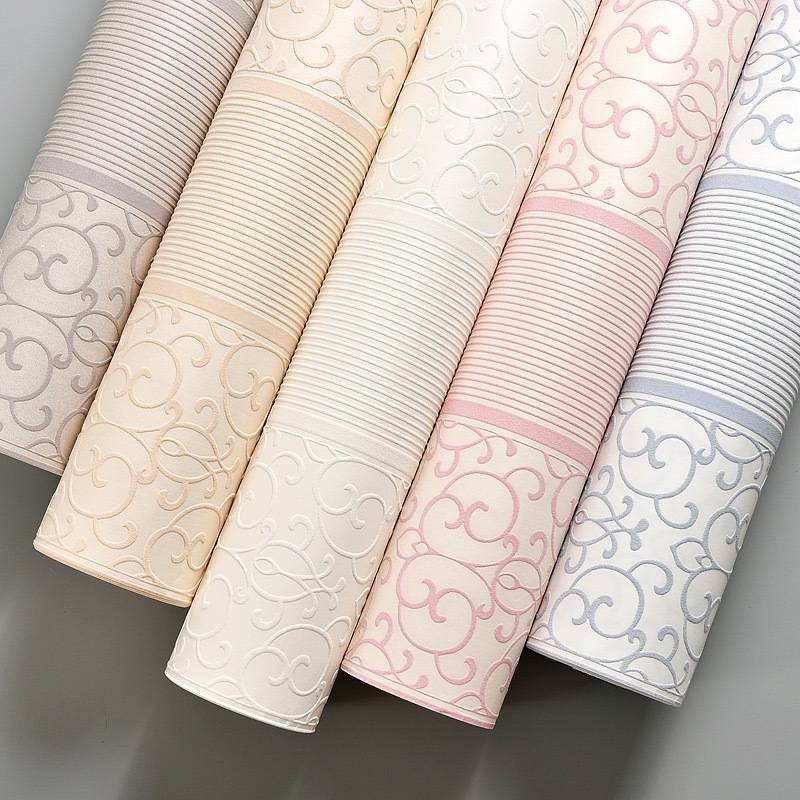 Wallpaper Living Room Bedroom Moisture-proof Self Adhesive 3D Embossed ...