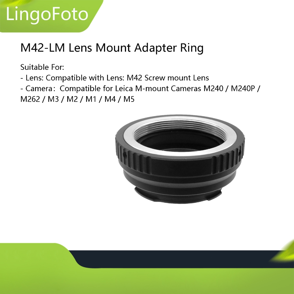 M42-LM Lens Adapter for M42 Screw Lens to for Leica M LM Camera M240 ...