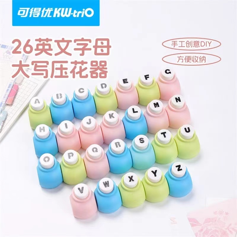 KW-TRIO 26 English Letters Alphabet Craft Hole Punch Handmade Punchers ...