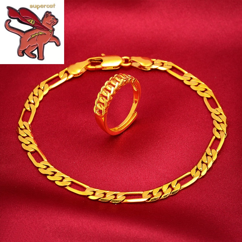 Original 18K Saudi Gold Pawnable Bracelet Female Flat Female Lobster ...