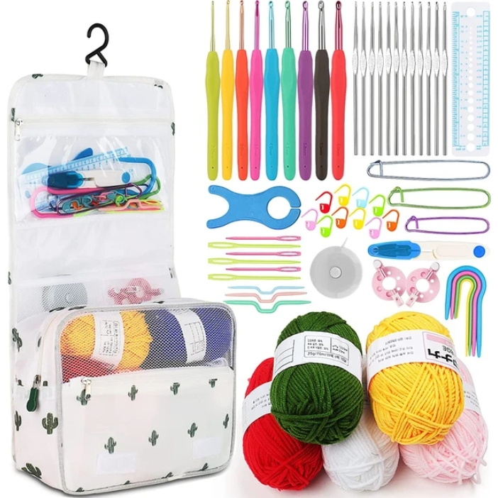 Crochet set for Beginner Crochet Kit Adults Knitting Starter Kit Adults ...